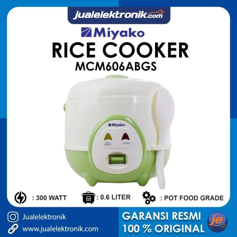 Promo Miyako MCM606ABGS Magic Com 0.6 Liter 3in1 Diskon 38% di Seller ...