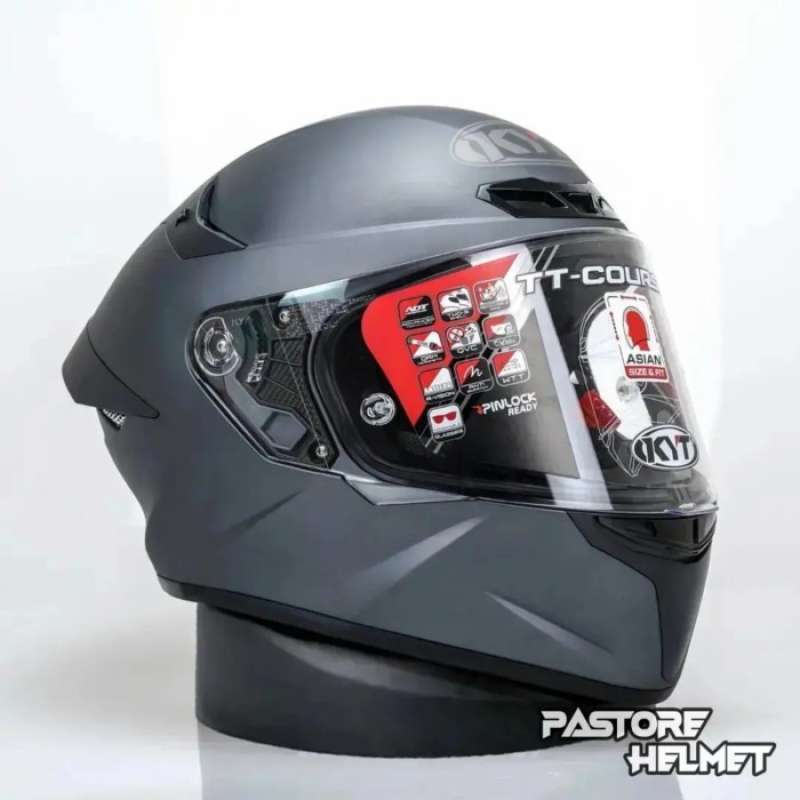 Jual Helm KYT TT Course Solid / TTC Black Doff / TTC Plain White di Seller BagusShop - Kab ...