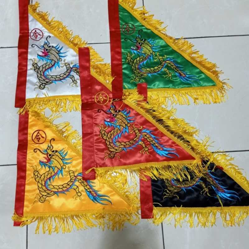 Jual Bendera Panji Naga 5 Warna Ukuran 13 Inchi | Bendera Naga 5 ...