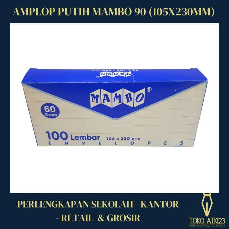 Jual Amplop Putih 90L 105x230mm 60 gram Mambo di Seller Toko ATK123 - Kota Surabaya, Jawa Timur ...