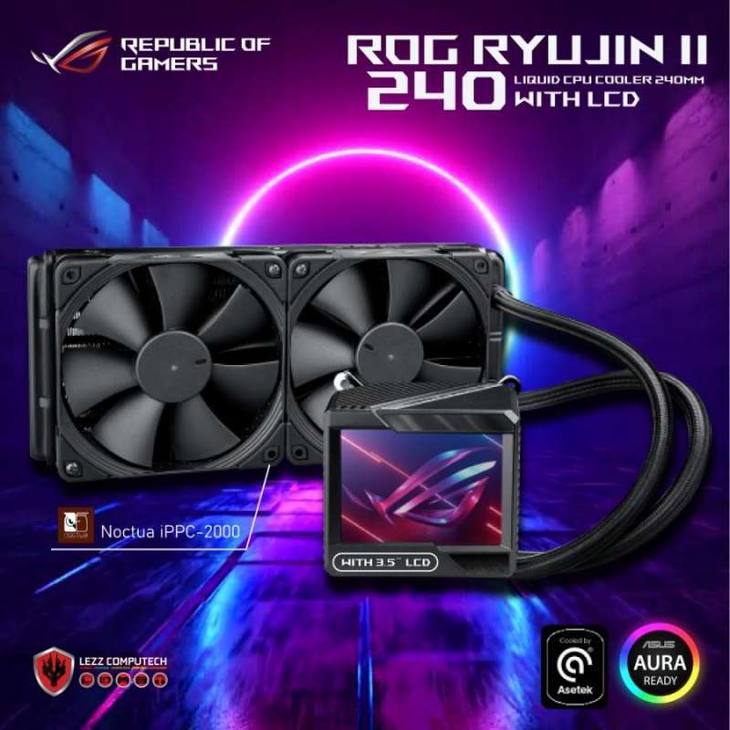 Jual ASUS ROG RYUJIN II 240 | 240mm AIO Liquid CPU cooler - with 3.5 ...
