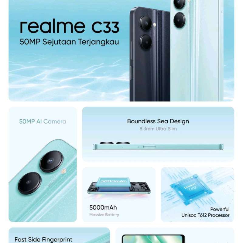 Jual REALME C33 3/32GB 50MP AI CAMERA di Seller Uniqbatamstore - Sungai ...