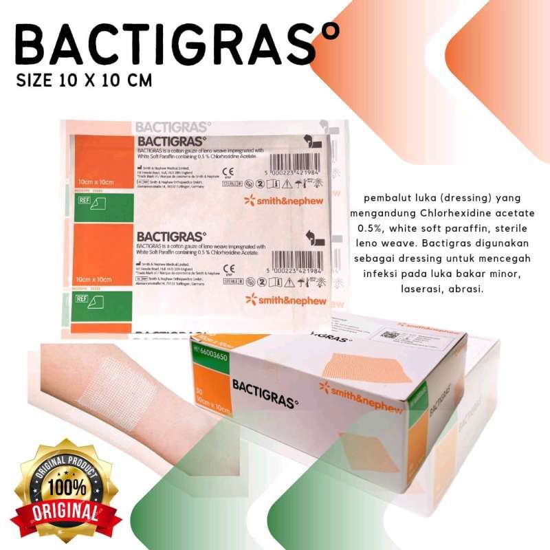 Jual Bactigras 10Cm x 10Cm Kasa Steril di Seller Rumah Chiro - Cimahpar ...