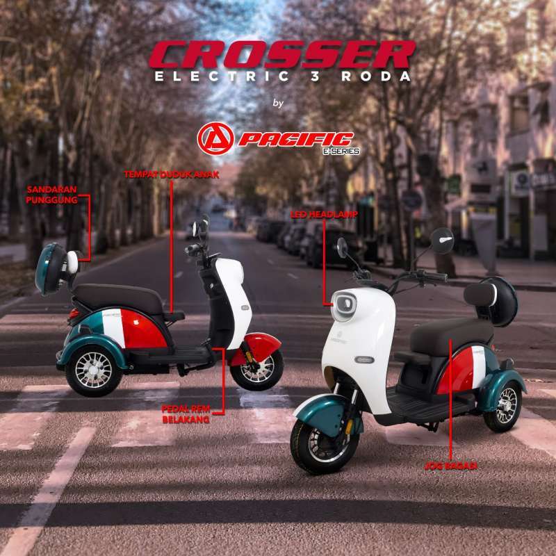 Jual Sepeda Motor Listrik Pacific Crosser Electric E Bike Roda Tiga Di ...