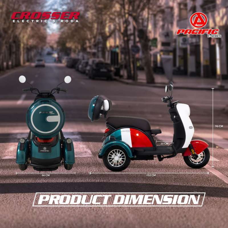 Jual Sepeda Motor Listrik Pacific Crosser Electric E Bike Roda Tiga Di ...