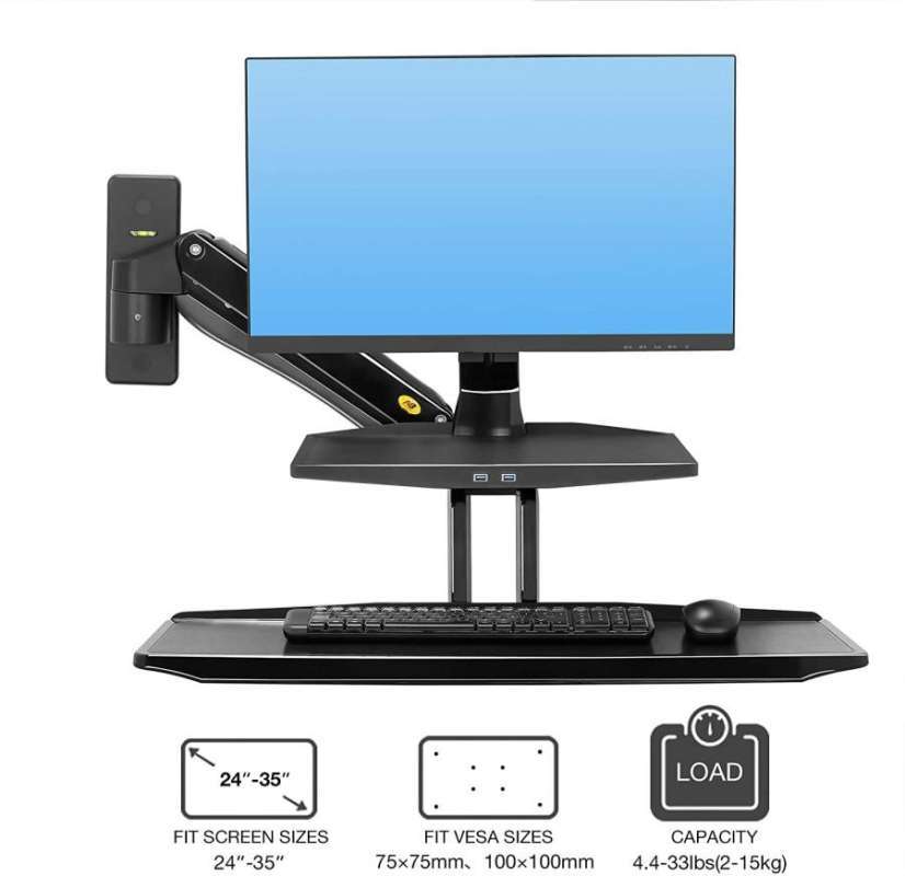 Jual Bracket Monitor NB MC 55 single monitor wall mount with keyboard ...