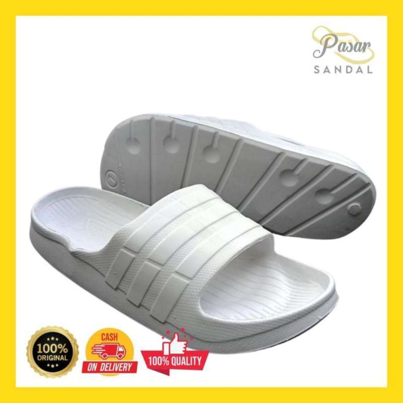 Jual SANDAL SELOP STRIP PUTIH Sandal Pabrik Seragam Kantor Sandal ...