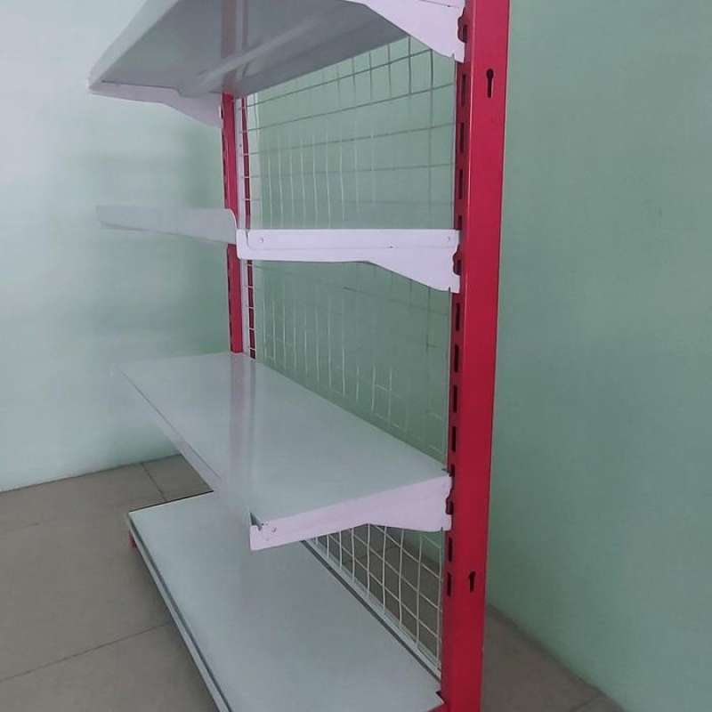 Jual Rak Gondola Single 4 Ambalan Susun Minimarket Murah 90 X 28 X150 ...