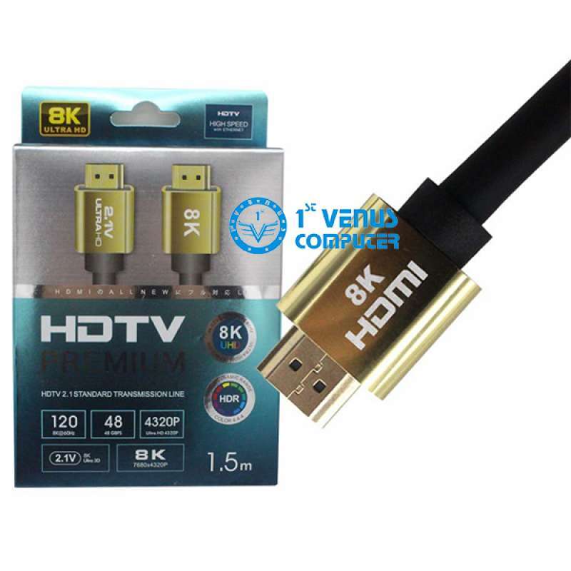Jual Cable Hdmi 2.1v 1.5m 8k / High Speed 8k Smart Hdmi 1.5meter/ Cab07-san Di Seller Venus ...