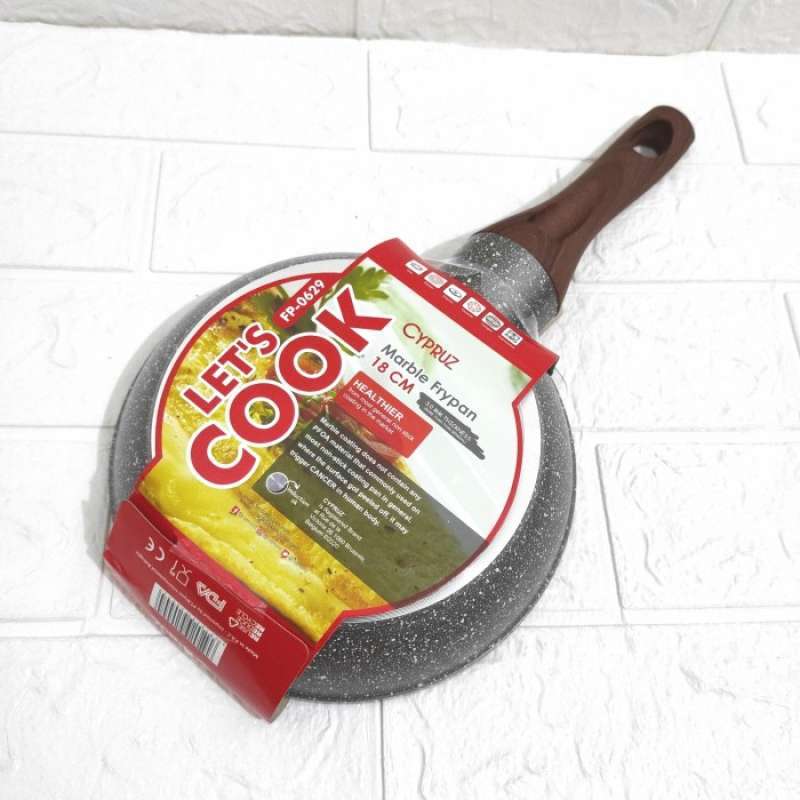 Jual Fp-0629 Cyprus Fry Pan Ceramic Marble Induksi Gagang Kayu 18cm Di ...