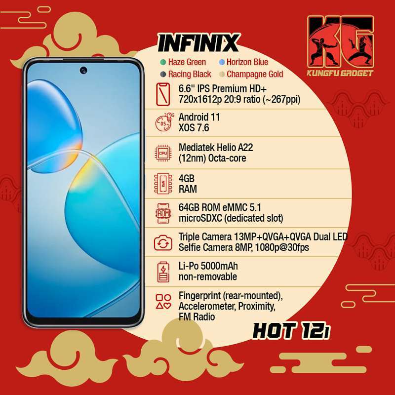 Jual Infinix Hot 12i RAM 4GB Internal 64GB Garansi Resmi di Seller ...