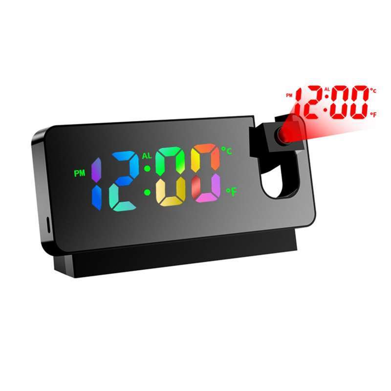 Promo Digital Clock Brightness Adjustable for Kids Elders Adults Black ...