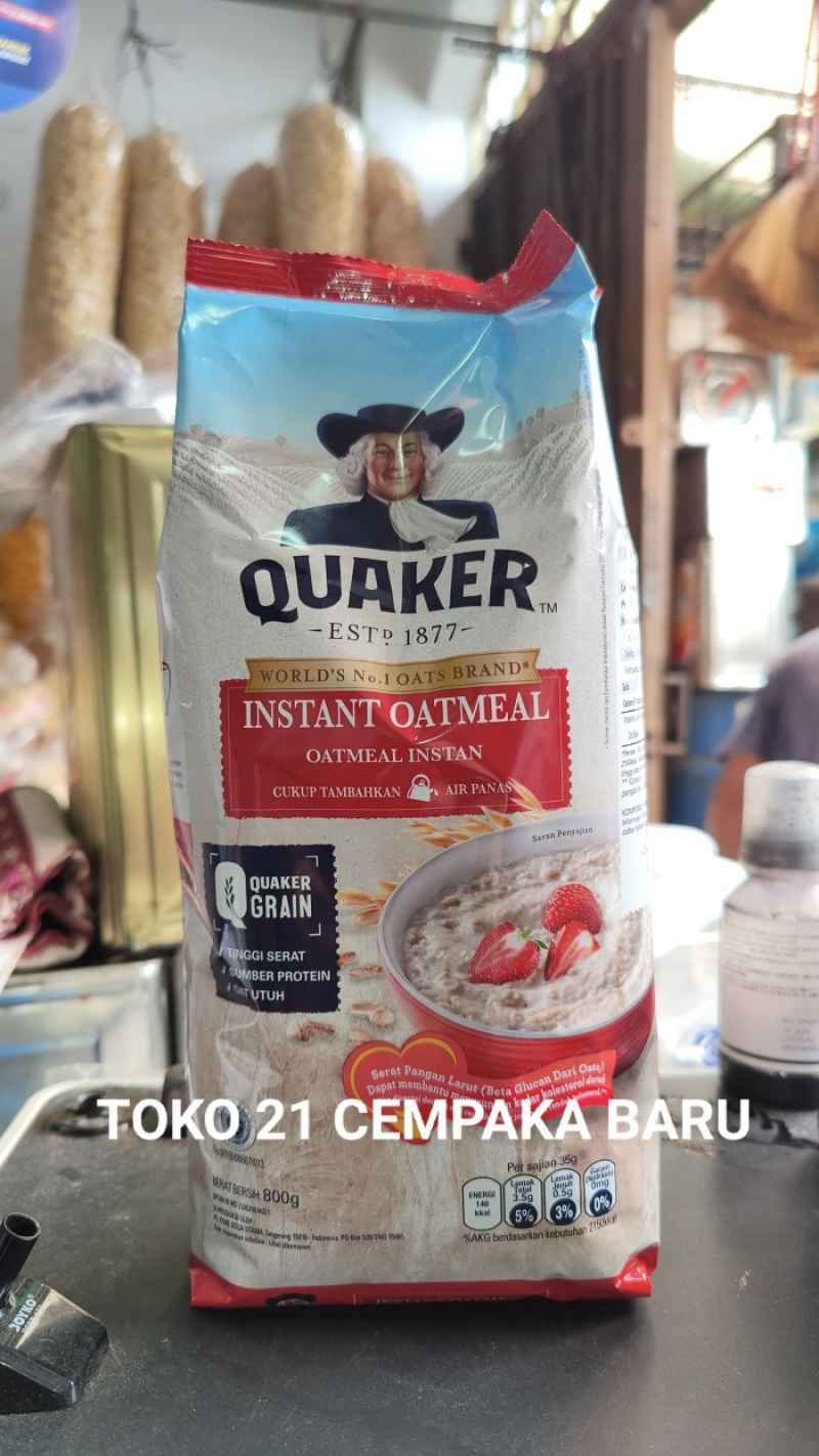 Jual Quaker Instant Oatmeal MERAH Refill 800 gram | Oats Gandum Murah ...