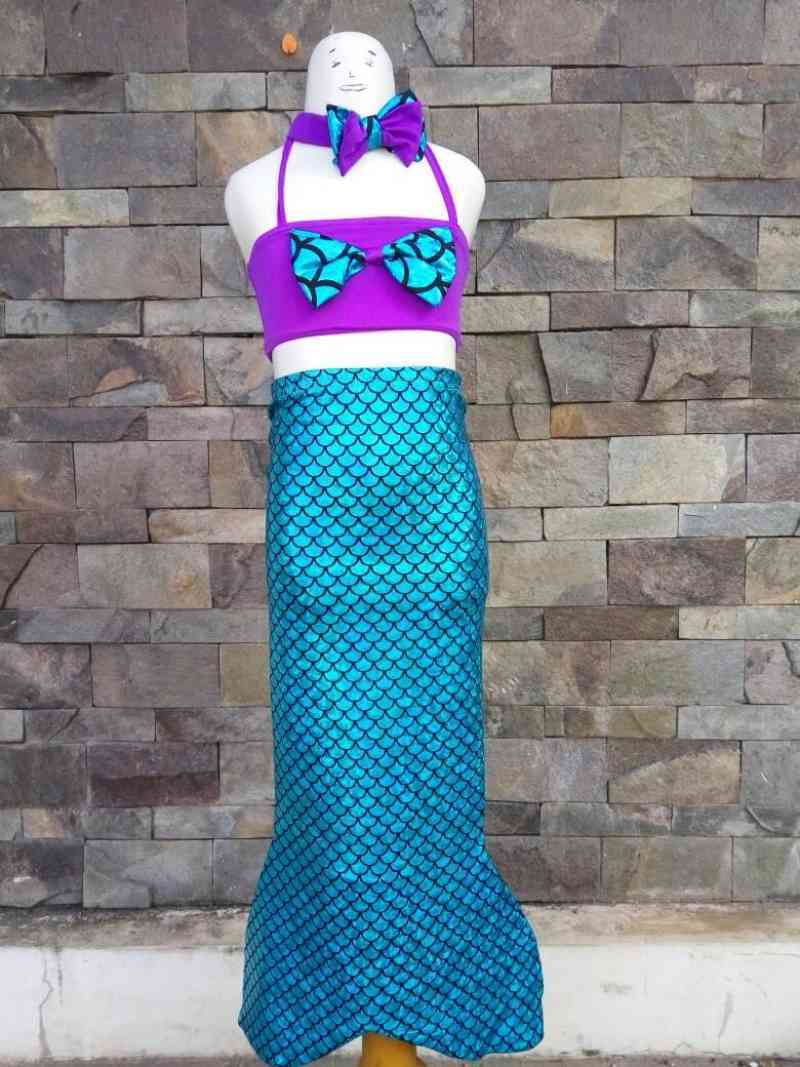 Jual Kostum mermaid 4in1 biru 1 - 2 tahun / baju duyung anak di Seller ...