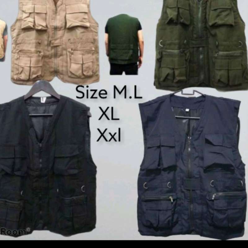 Jual Rompi pria rompi katun rompi lapangan rompi cargo rompi serbaguna ...