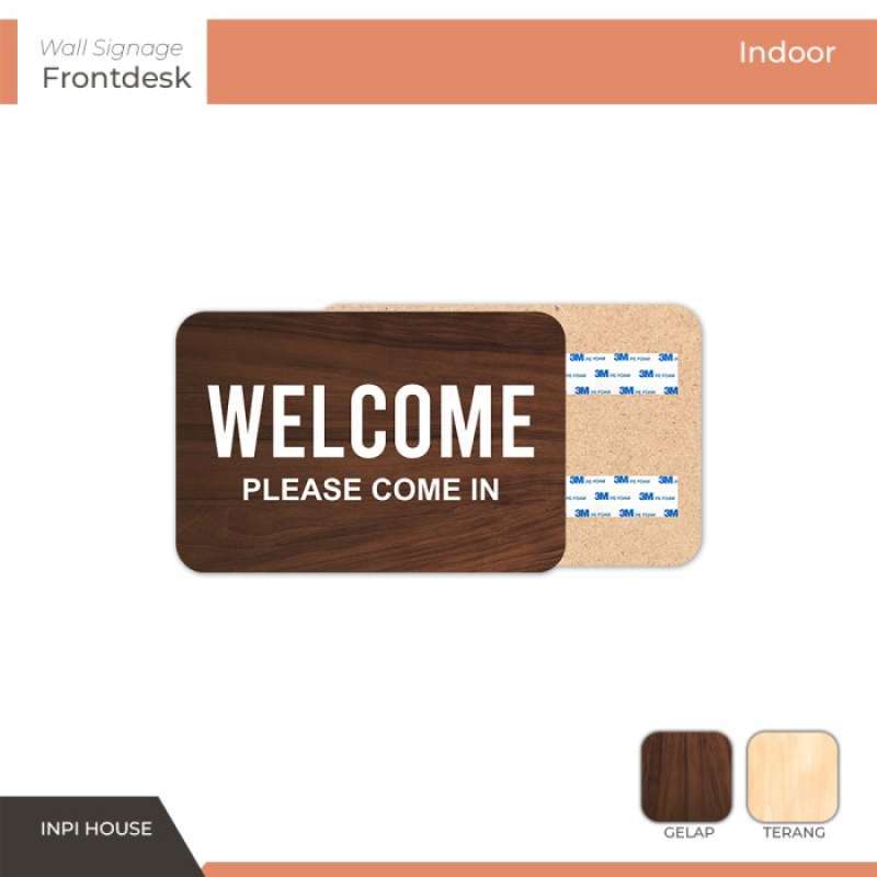Promo signage welcome - papan tanda selamat datang - wall sign Diskon 5 ...