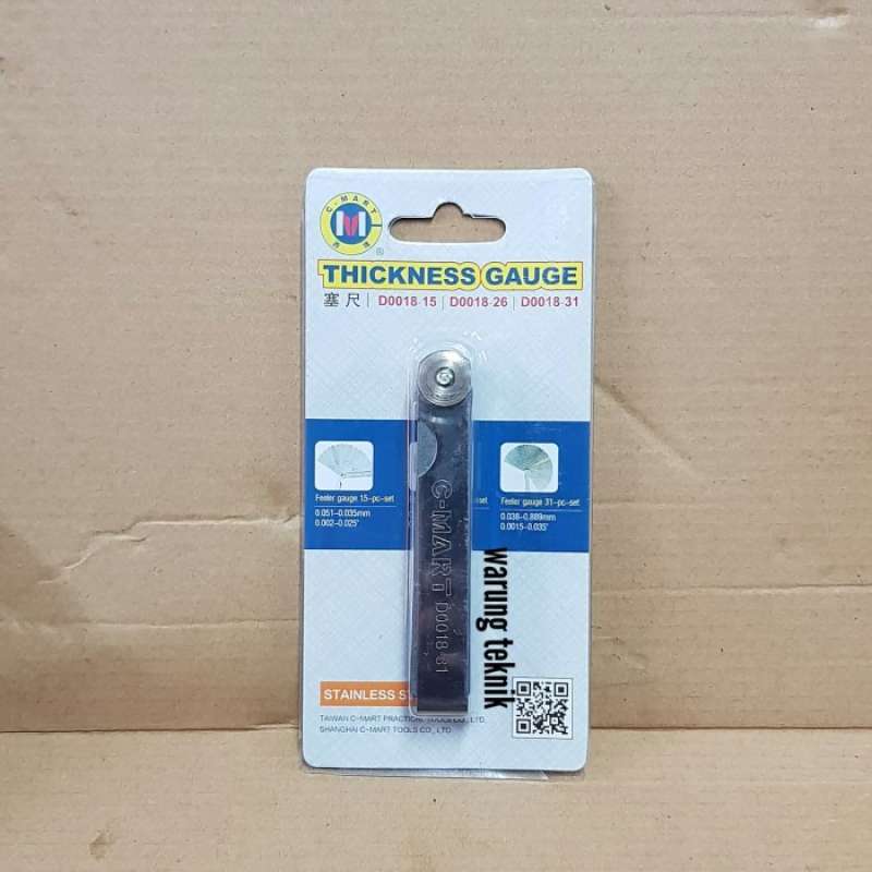 Jual CMART Thickness gauge fuller filler gauge 31 blades set di Seller ...