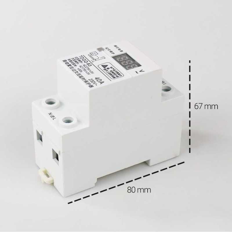 Jual Glo - Hdp Din Rail Over Under Voltage Protection 230v 40a - Tdgq ...