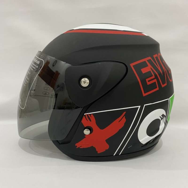 Promo Tahun ini aja kak Helm Evo Evolution Hijau Doff Helem Nuvo Helmet ...