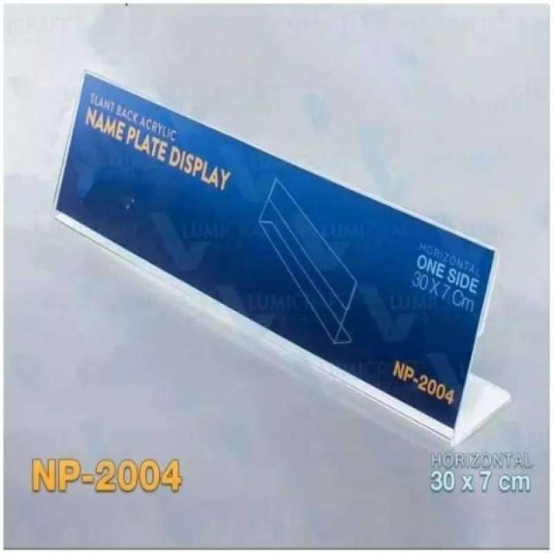Jual Acrylic Label Display Akrilik Tempat Brosur Kartu Nama 30 X 7 Cm ...