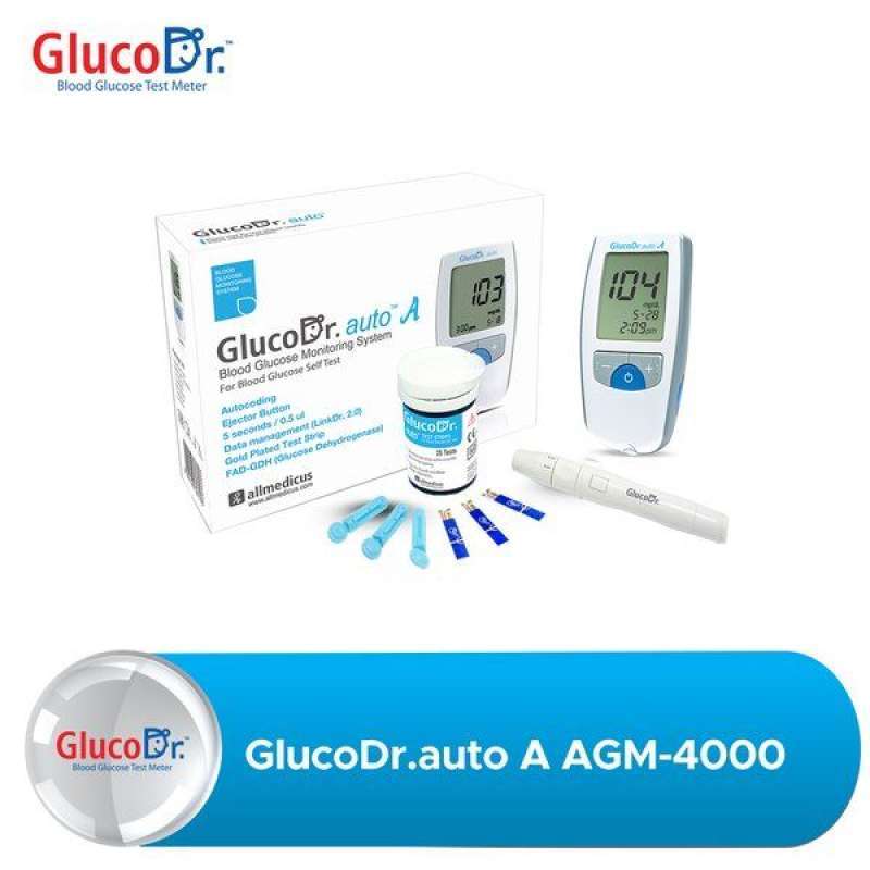 Jual Alat Cek Tes Gula Darah GlucoDr Auto Gluco Dr AGM-4000 AGM4000 ...
