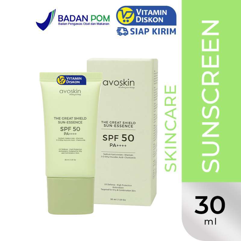Promo AVOSKIN THE GREAT SHIELD SUN-ESSENCE SPF 50 PA++++ (30 ML) Diskon ...