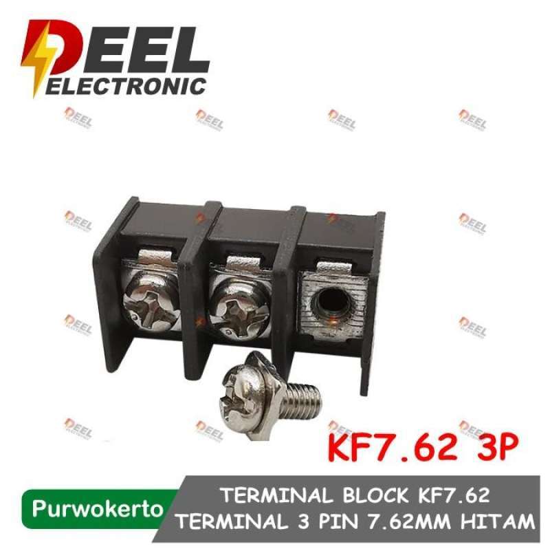 Jual TERMINAL BLOCK KF7.62 3PIN HITAM PCB CONNECTOR BLOCK 3P 7.62MM ...