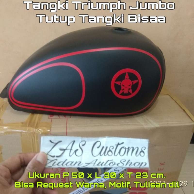 Promo Tangki Motor Custom Triumph Japstyle Jumbo Bisa Request Diskon 17 ...