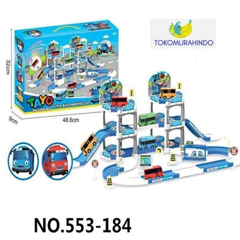 Promo MAINAN ANAK TAYO LITTLE BUS PARKING LOT TRACK MENARA PARKIR BERTINGKAT Diskon 42% di ...