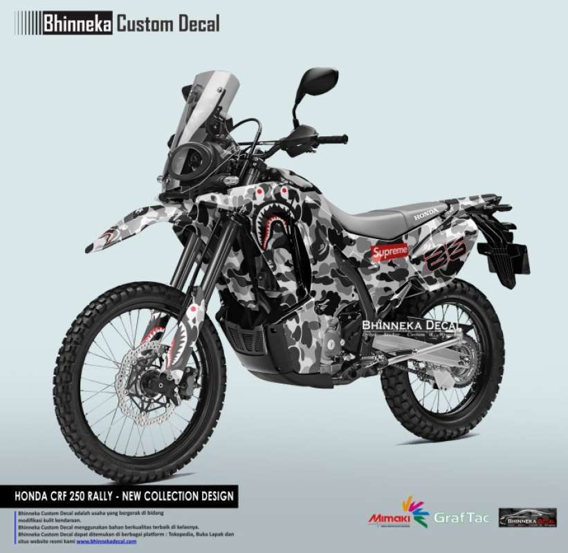 Promo Decal Sticker Crf 250 Rally Bape Diskon 17% di Seller Nizar Store ...