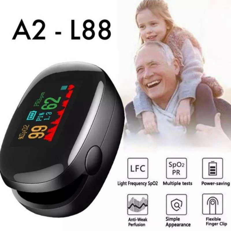 Jual Fingertip Pulse Oximeter Spo2 Oxymetry Saturation A2 Oled Display ...