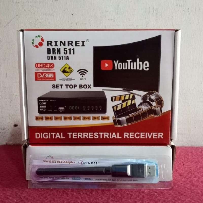 Jual Set Top Box Tv Digital + Dongle Wifi Dvb-t2 - Rinrei Drn 511 Di ...