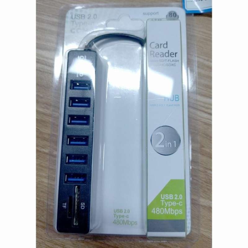 Jual USB Hub 6 Port with Card Reader di Seller Dejawa Allshops - Kaliwiru-2, Kota Semarang | Blibli