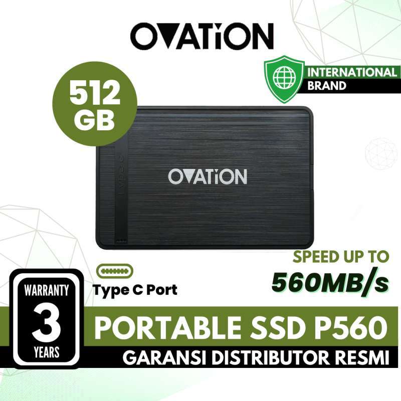 Promo OVATION P560 Portable SSD External Type C 128GB / 256GB / 512GB / 1TB SSD Eksternal ...
