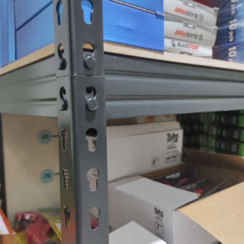 Promo Kenmaster Rak 5 Susun Besi 750 Kg Tanpa Baut - Rak 5 Susun Plus ...