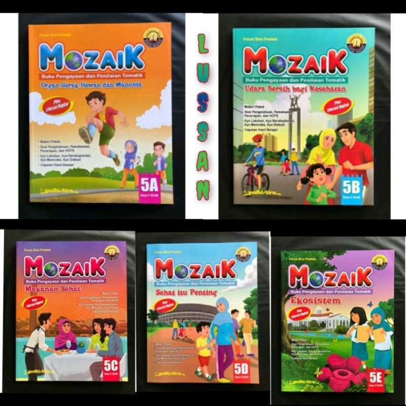 Jual Buku Mozaik 5a,5b,5c,5d,5e Kelas 5 Sd Edisi K13 Revisi. Yudhistira ...