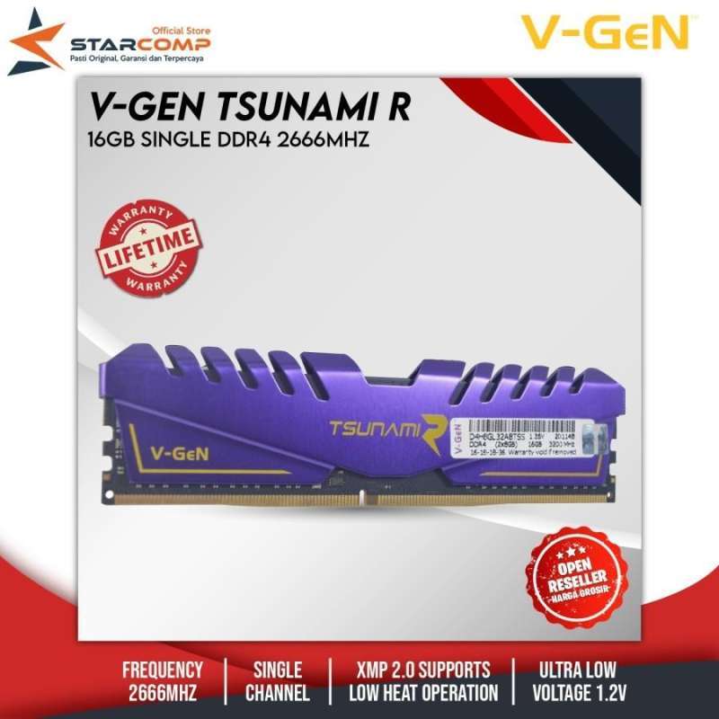 Jual RAM V-GeN Tsunami R 16GB DDR4 2666 Mhz RAM VGeN di Seller Starcomp ...