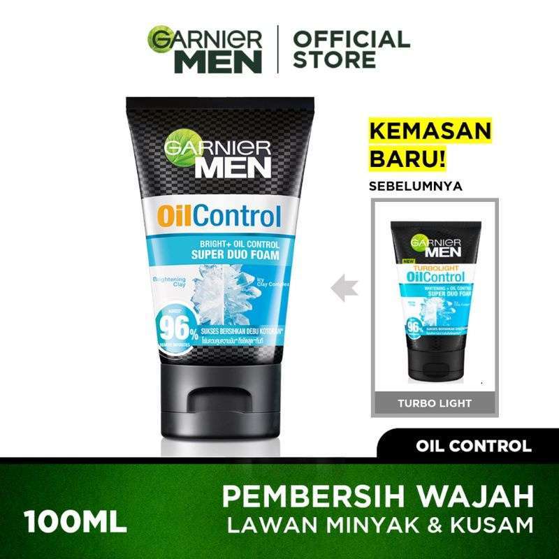 Jual Garnier Men Bright + Oil Control Super Duo Foam 100 Ml Di Seller ...