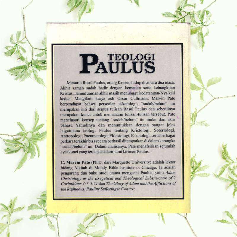 Jual Buku Doktrin Teologia Sistematika Kristen Teologi Paulus C. Marvin ...