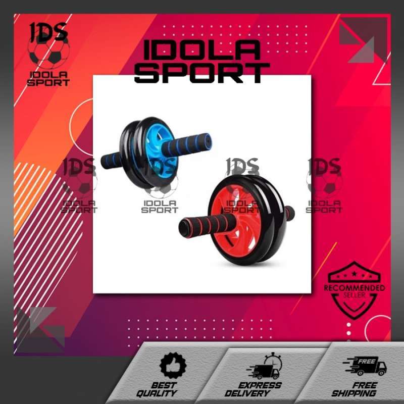 Promo Tahun ini aja kak Fitness Double Wheel Roller Abdominal Exercise ...