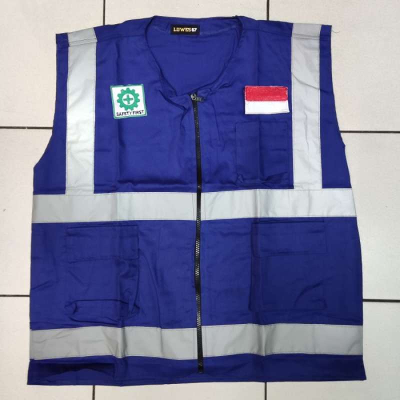 Jual Rompi safety kerja proyek / rompi kerja lapangan warna Biru BCA ...