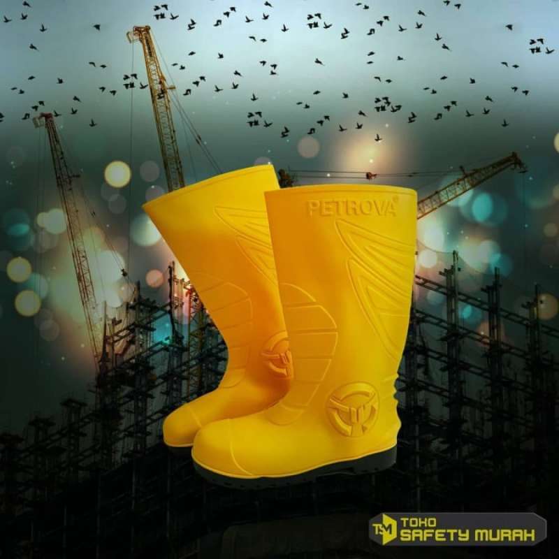 Promo Sepatu Safety Rubber Boot Petrova Ultimate PVC Yellow Toe Cap ...
