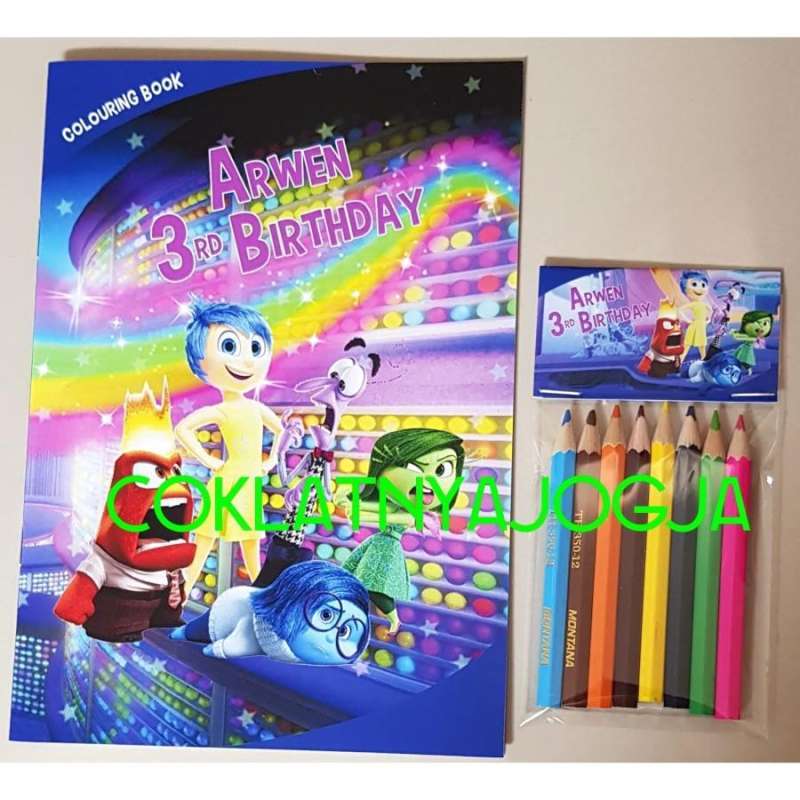 Jual Set Buku Aktivitas & Pensil Warna Plastik isi 8 Tema Inside Out di ...