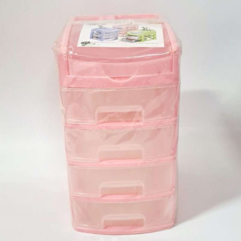 Jual Owl Rak Laci Mini Container Caroline Susun 4 + Tutup Di Seller ...
