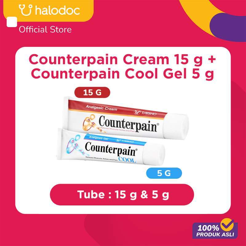 Promo [bundling] Counterpain Cream 15 G + Counterpain Cool Gel 5 G ...