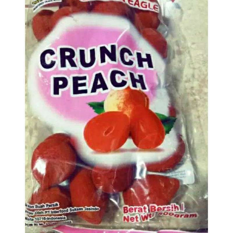 Promo Manisan Buah Persik Manisan Buah Merah Crunch Peach Isi 500gr ...