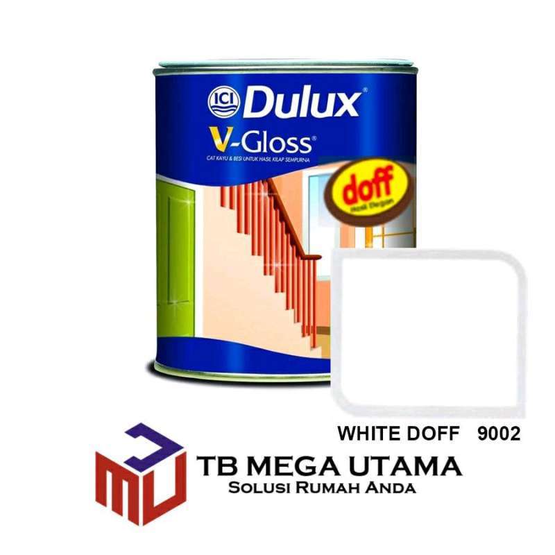 Jual Dulux V Gloss 9002 White Doff 0 8 Liter Cat Kayu Dan Besi