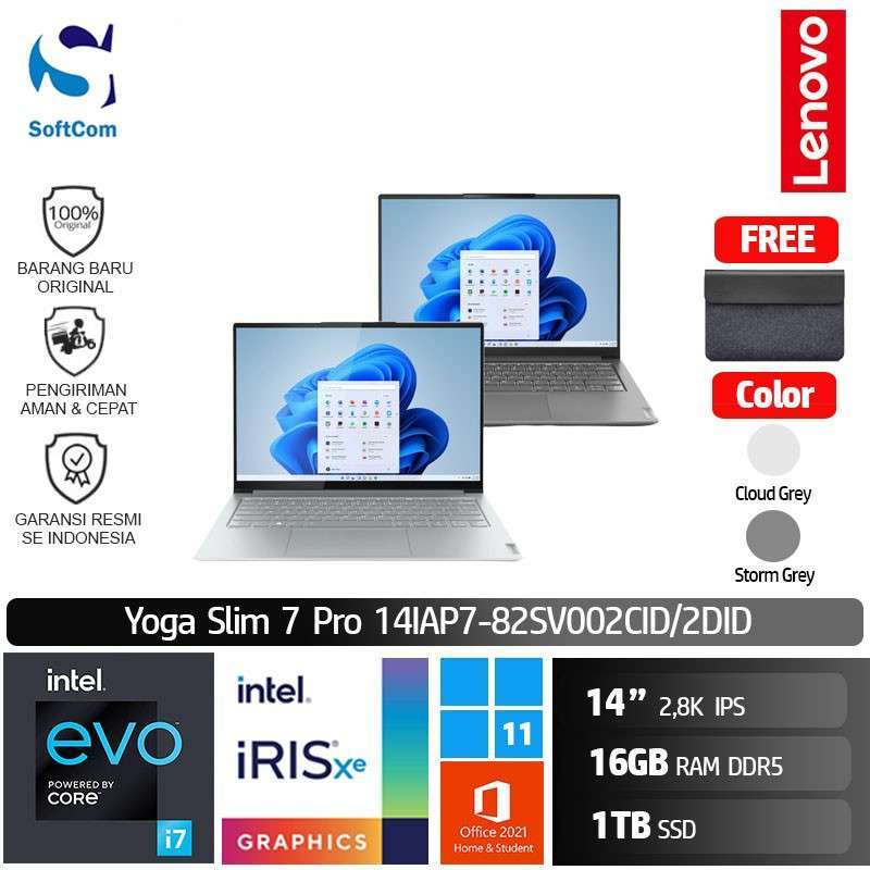 Jual Lenovo Yoga Slim 7i Pro 2cid 2did Notebook [core I7-1260p Evo/16gb ...