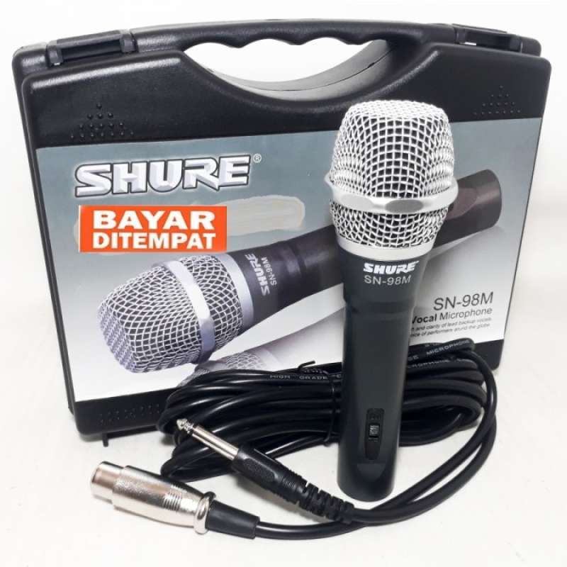 Promo Shure Microphone Legendaris Vocal SH-98 M New Di Lengkapi koper ...