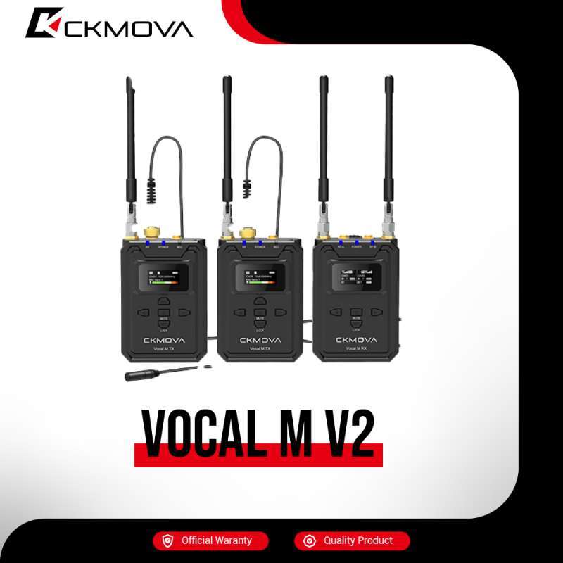 Promo CKMOVA Vocal M V2 UHF Dual Channel Wireless Mic System ...